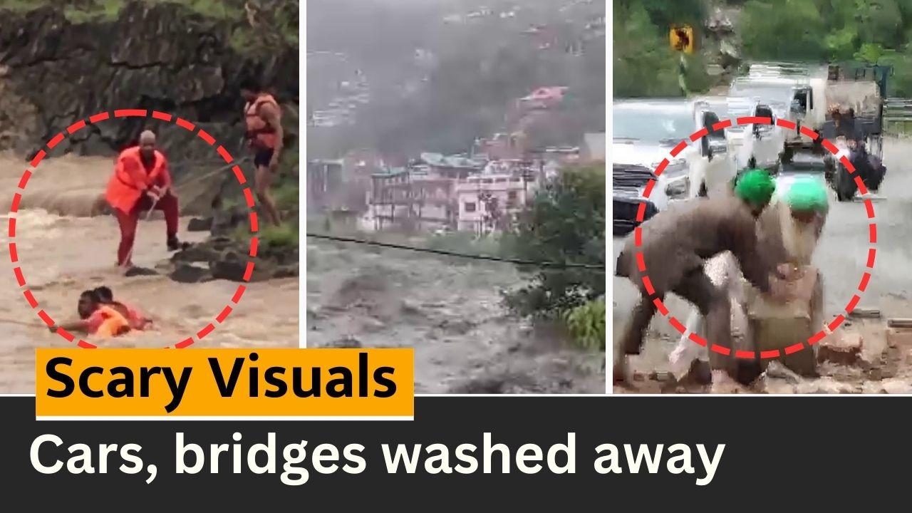 Scary FLOODS On Cam: Cars, Bridges Washed Away In Flash Floods Due To Incessant Rainfall - Watch ...