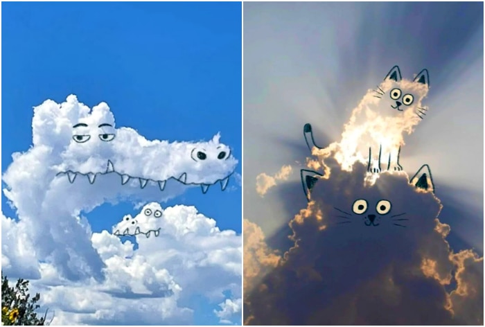 Artist Transforms Fluffy Clouds Into Playful Cartoons, Internet Says ...