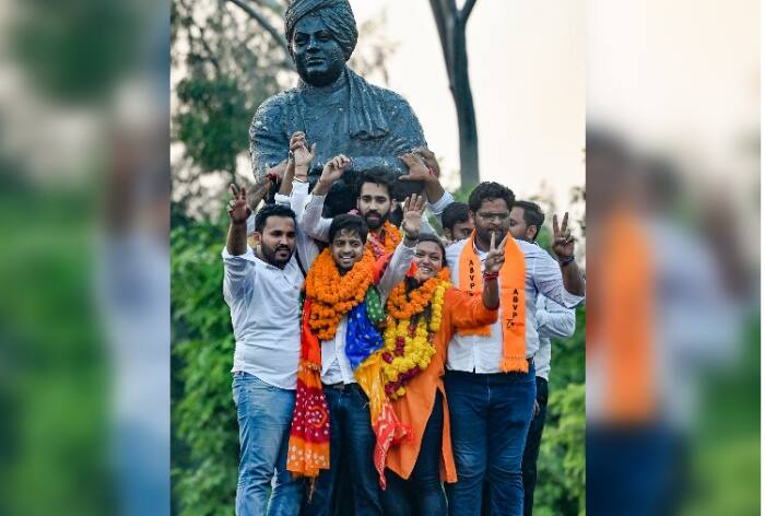 DUSU Elections: Tushar Dedha Wins Presidential Bid As ABVP Sweeps Polls ...