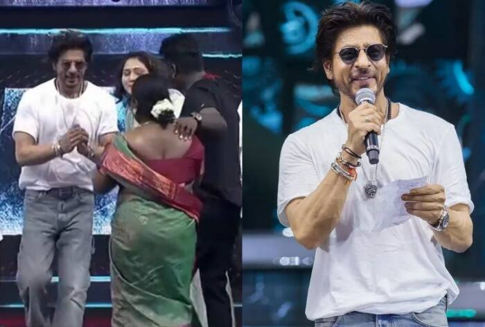 Shah Rukh Khan Does Pairi Pauna to Atlee Mother at Jawan Event ...