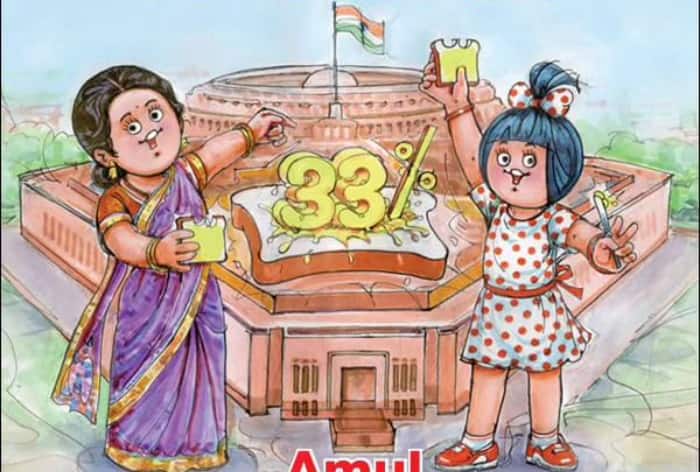 Amul's Artistic Take on Women's Reservation Bill Win