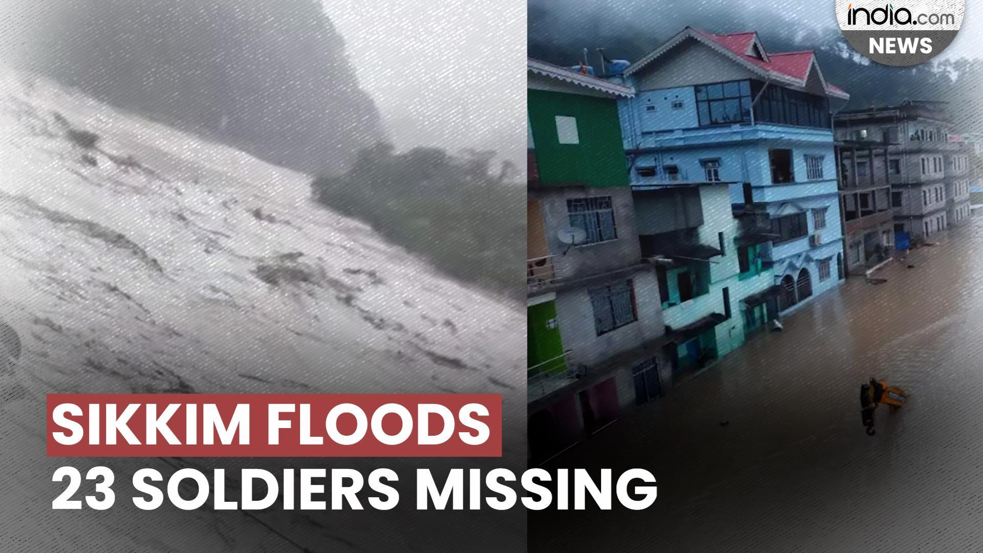 23 Soldiers Missing as Floods Wreak Havoc in Sikkim | Watch | India.com