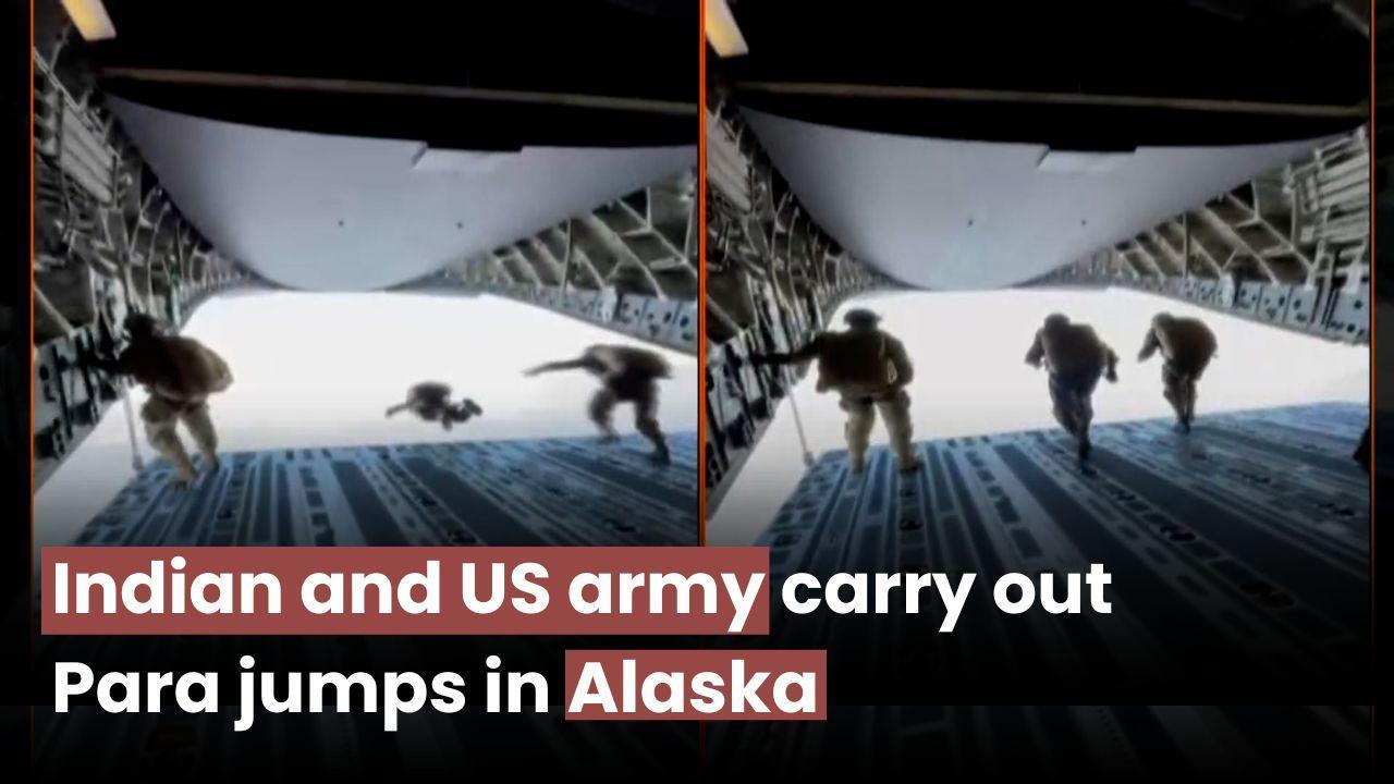 Indian, US Army carry out thunderous para jumps from transport aircraft ...