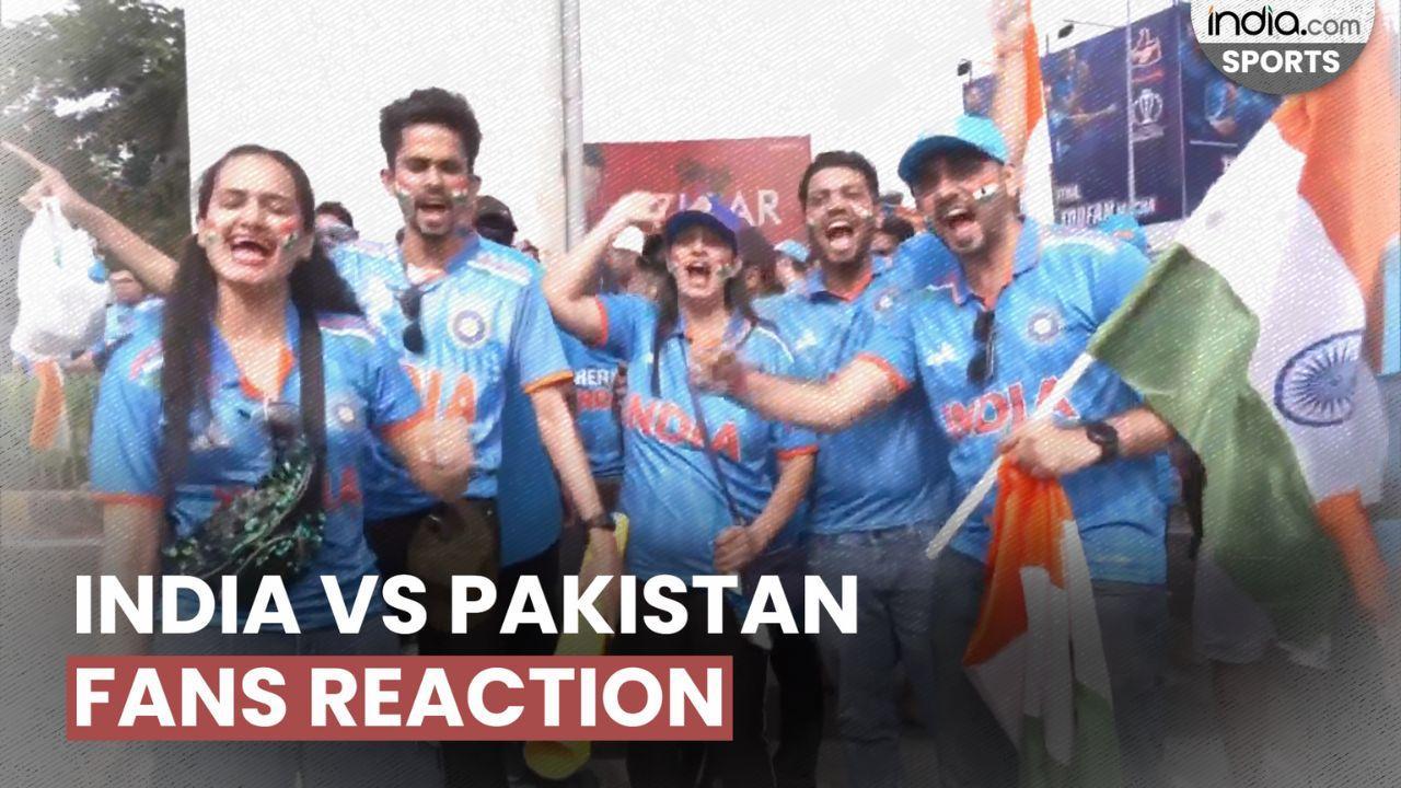 IND vs PAK: Visuals outside Ahmedabad stadium fans reation | India.com