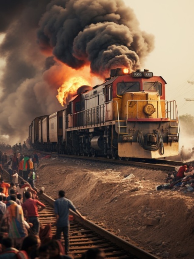 AI Image Shows Train Crossing India-Pakistan Border In 1947