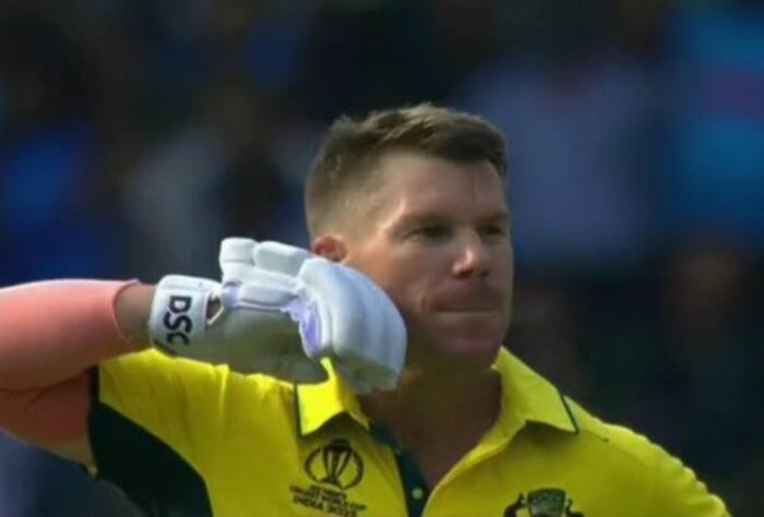 David Warner Celebrates 5th ODI World Cup Century In ‘PUSHPA’ Style ...