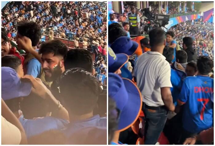 Fans FIGHT at the Arun Jaitley Stadium in Delhi During ICC WC 2023 ...