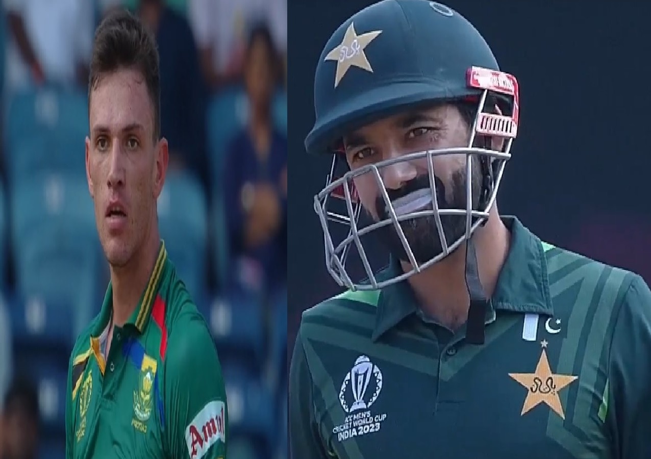 PAK VS SA: साउथ अफ्रीका के गेंदबाज मार्को यानसेन ने खोया आपा, रिजवान के रिप्लाई ने जीता दिल