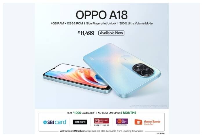 128GB स्टोरेज और 4GB RAM के साथ लॉन्च हुआ OPPO A18 | OPPO A18 launched ...