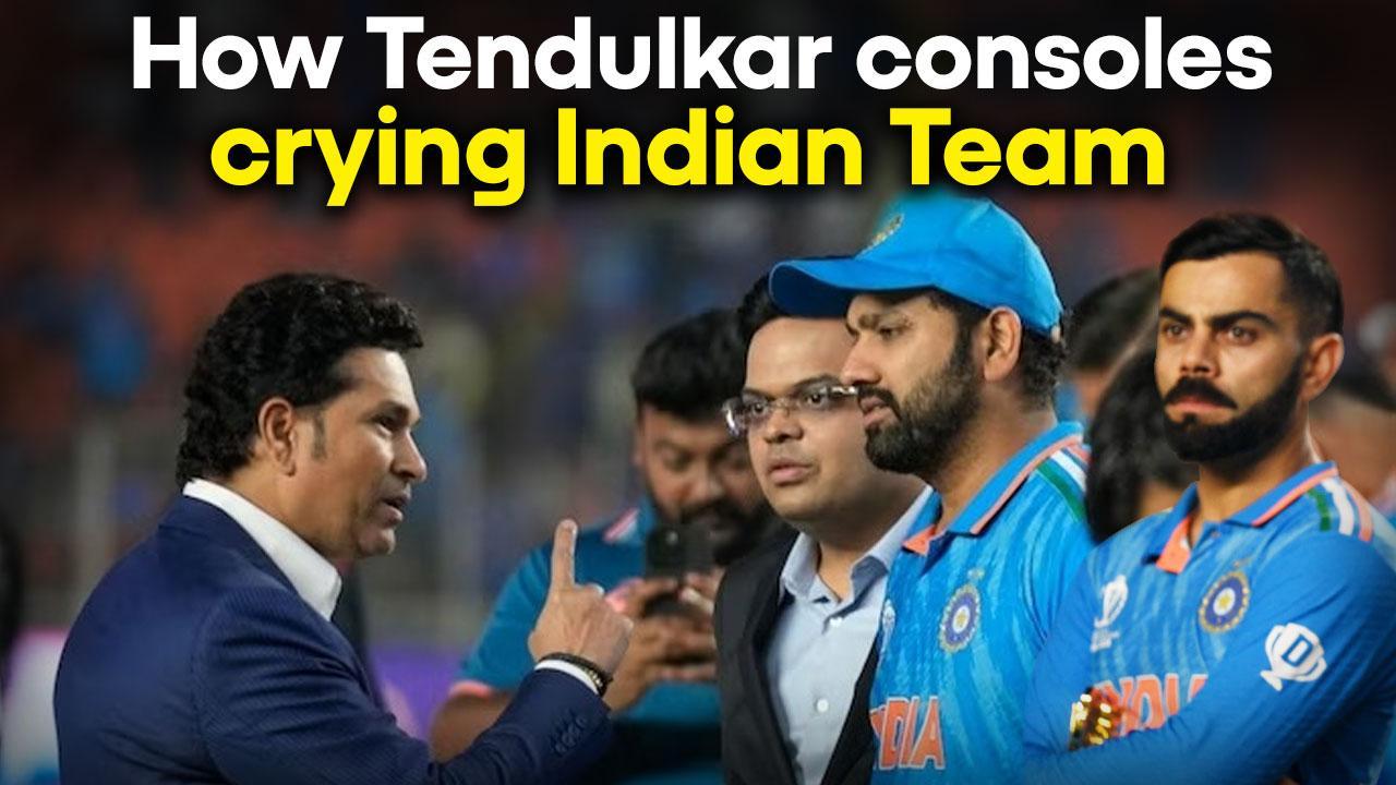 World Cup final 2023: Sachin Tendulkar consoles India after defeat ...