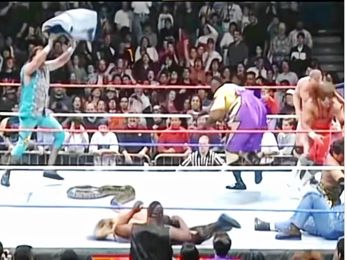 Viral Video: बोरी में भरकर अजगर ले आया पहलवान, फिर एक को रिंग में ही ...