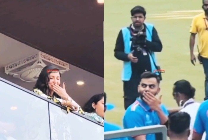 Virat Kohli-Anushka Sharma Exchange Flying Kiss Ahead of Ind vs NZ ODI ...