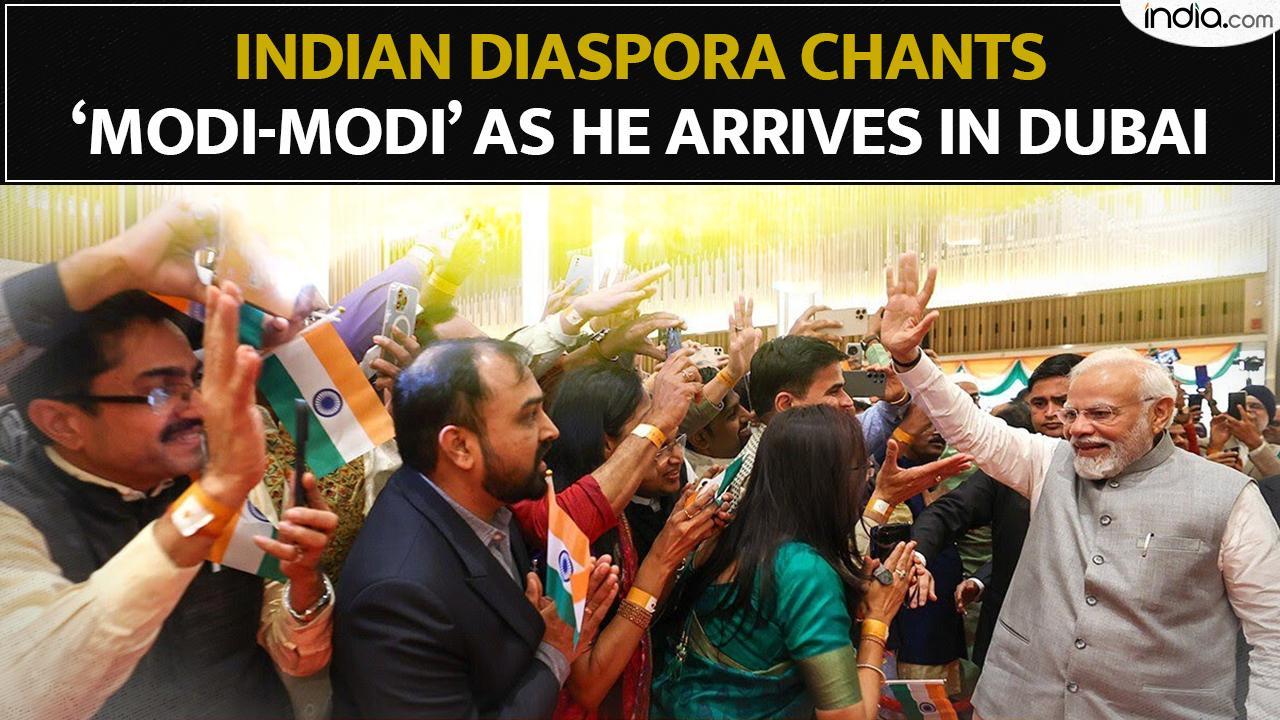 Indian diaspora chants ‘Modi-Modi’ to welcome PM Modi as he arrives in ...