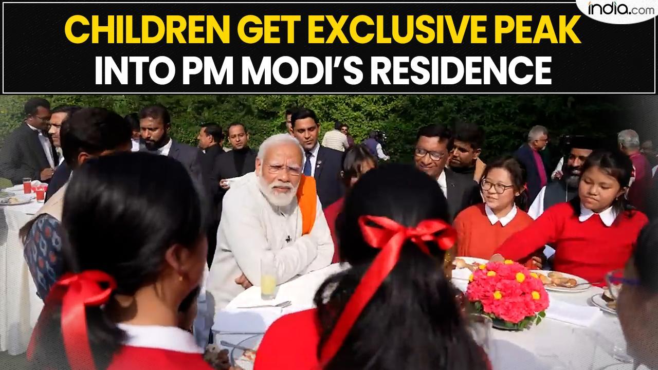 Children get exclusive peak into PM Modi’s residence at Lok Kalyan Marg ...