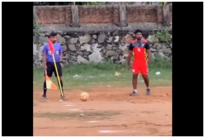 Sanju Samson Plays Football In Kerala Sevens | Watch Viral VIDEO