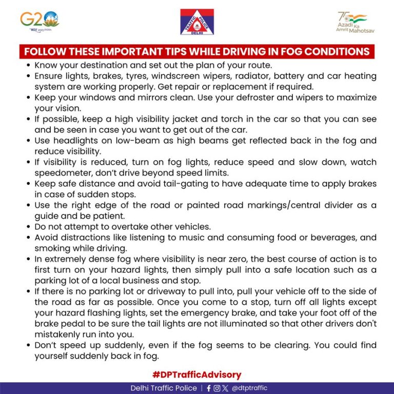 Avoid Tail-Gating, Do Not Overtake, Use Hazard Lights: Advisory Issued ...
