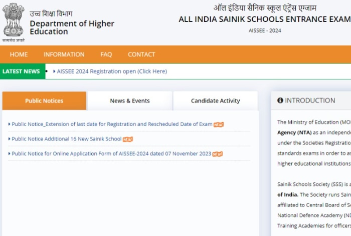 AISSEE 2024: Last Date to Apply For All India Sainik Schools Entrance ...