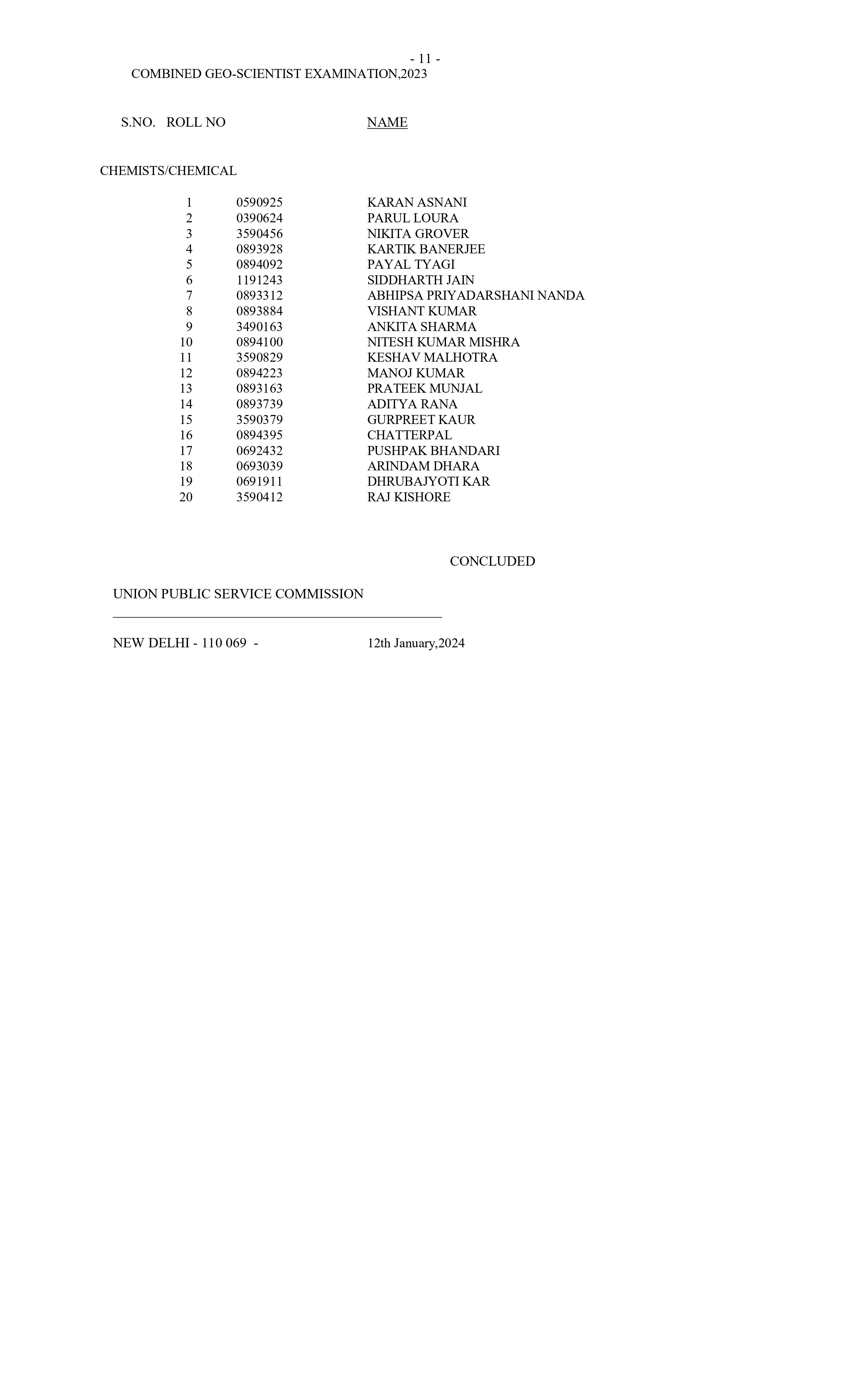 UPSC Combined Geo-Scientist Final Result 2023 Declared at upsc.gov.in ... UPSC Combined Geo-Scientist Final Result 2023 Declared at upsc.gov.in ...
