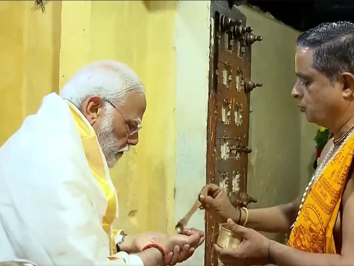 WATCH PM Modi Performs Puja At Sri Kothandarama Swamy Temple In Dhanushkodi