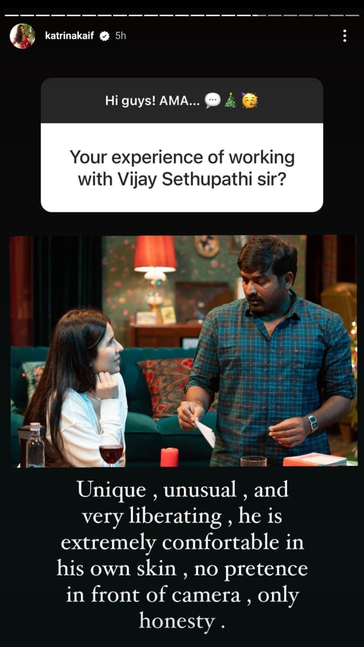 Katrina Kaif Raves About Co-star Vijay Sethupathi in AMA Session on ...