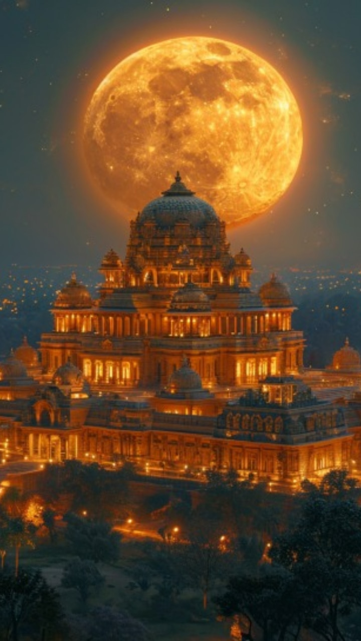PICS: Ayodhya Ram Temple Stunning Full Moonlight View