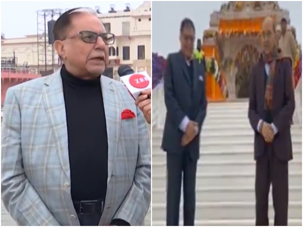 Ram Mandir Pran Pratishtha: पूर्व राज्यसभा सांसद डॉ. सुभाष चंद्रा ने राम मंदिर का दौरा किया ...