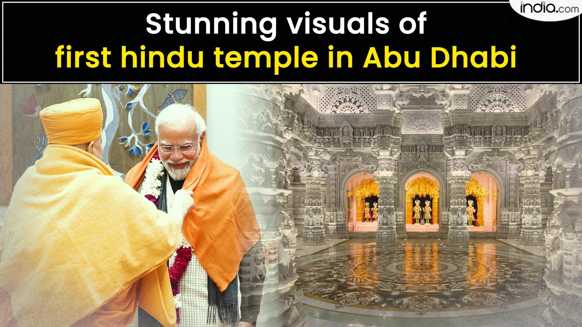 Watch: Stunning visuals of first Hindu temple in Abu Dhabi | India.com