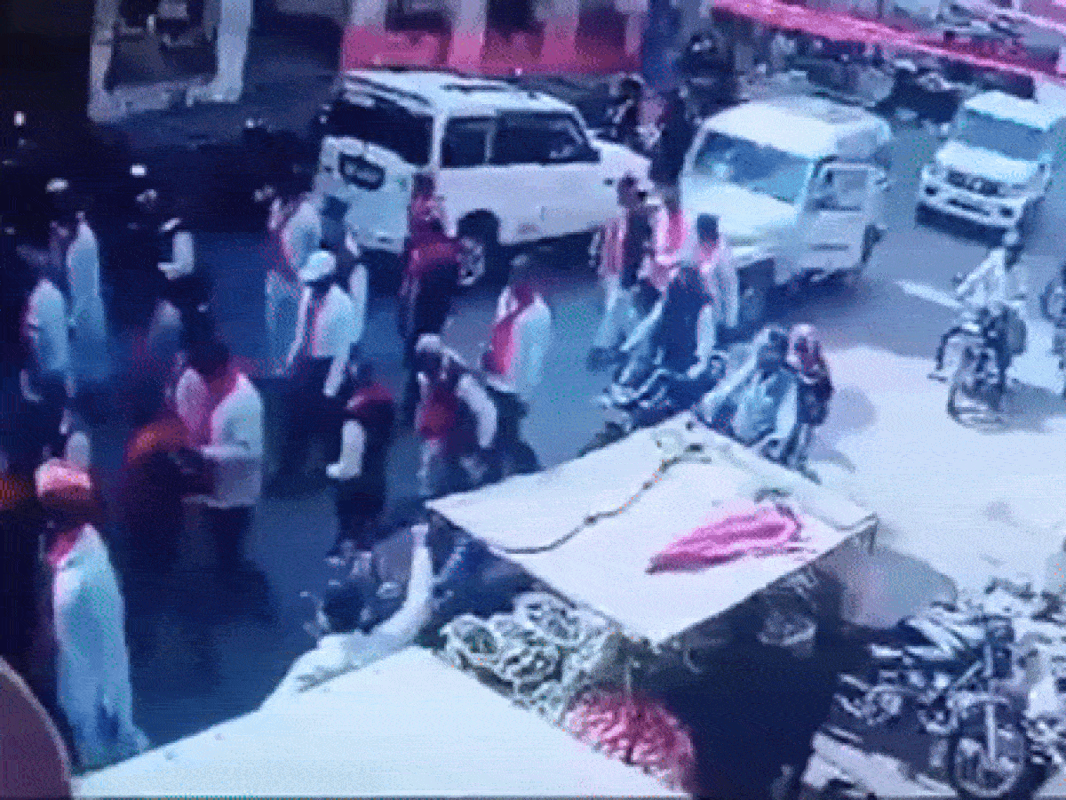 On Camera: SUV Crashes Into Religious Procession In Rajasthan