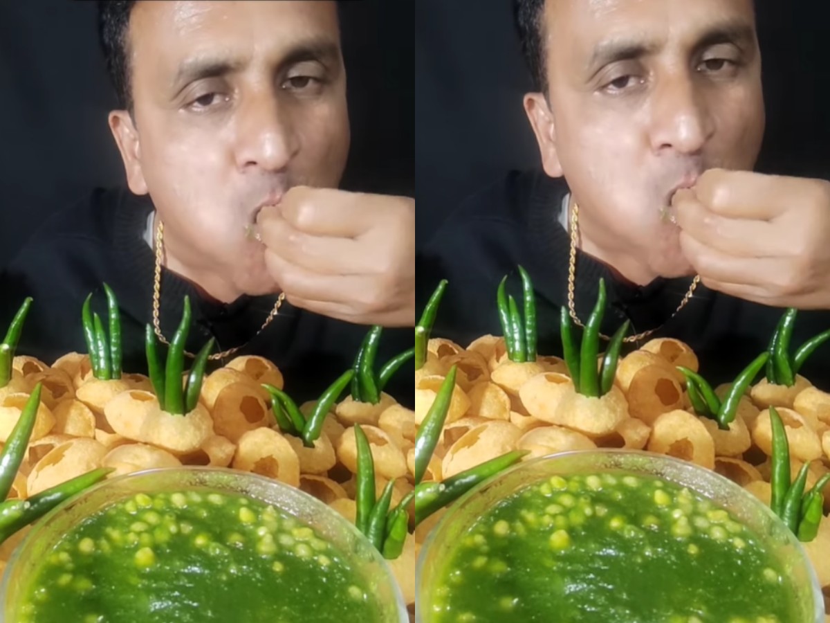 Viral Video Today: सबसे तीखे गोलगप्पे खाने का चैलैंज जीत गया शख्स ...