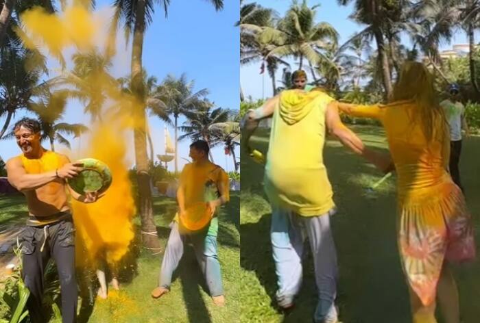 Disha Patani Plays Holi With Tiger Shroff And Akshay Kumar, Viral Video ...