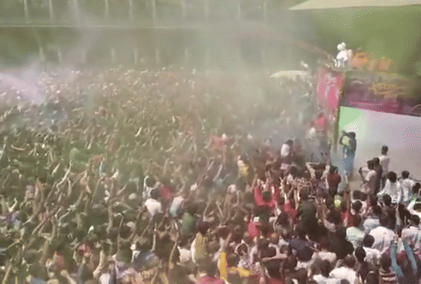 Holi Celebrations: Watch People Play Phoolon Wali Holi At Ahmedabad ...