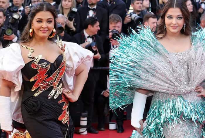 Aishwarya Rai Bacchan walks the Cannes 2024 red carpet in a cast. Here
