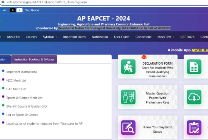 AP EAMCET 2024 Results LIVE: Andhra Pradesh EAPCET Result, Rank Card at ...