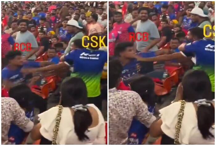 RCB-CSK Fans FIGHT During IPL 2024 Eliminator at Narendra Modi Stadium ...