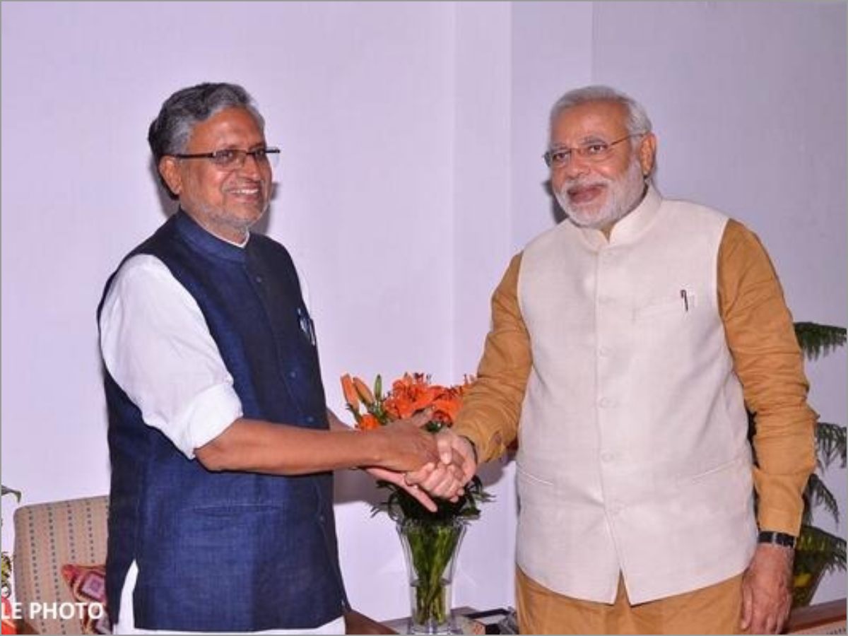 PM Modi Visits Sushil Modi