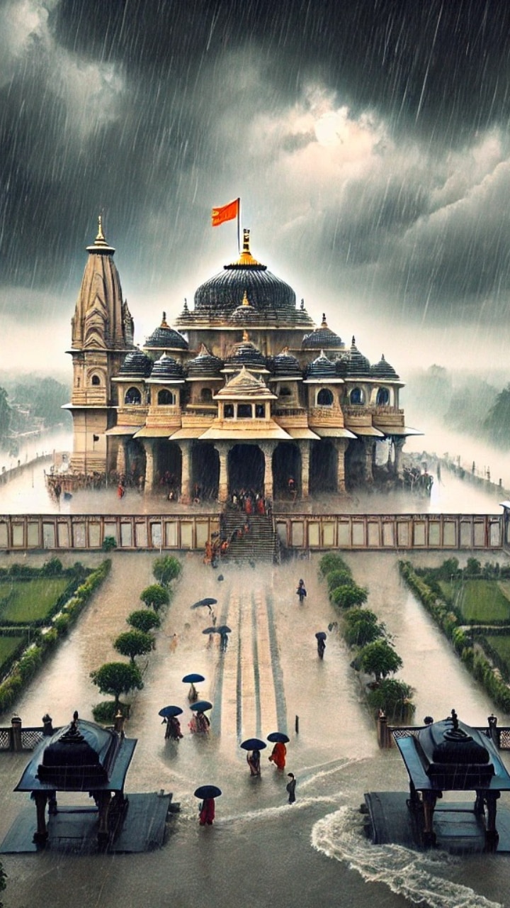How Will Ayodhya Ram Mandir Look During Heavy Rain