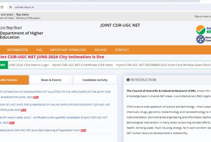Joint CSIR UGC NET 2024 Admit Card Soon at csirnet.nta.ac.in; Know How to Check