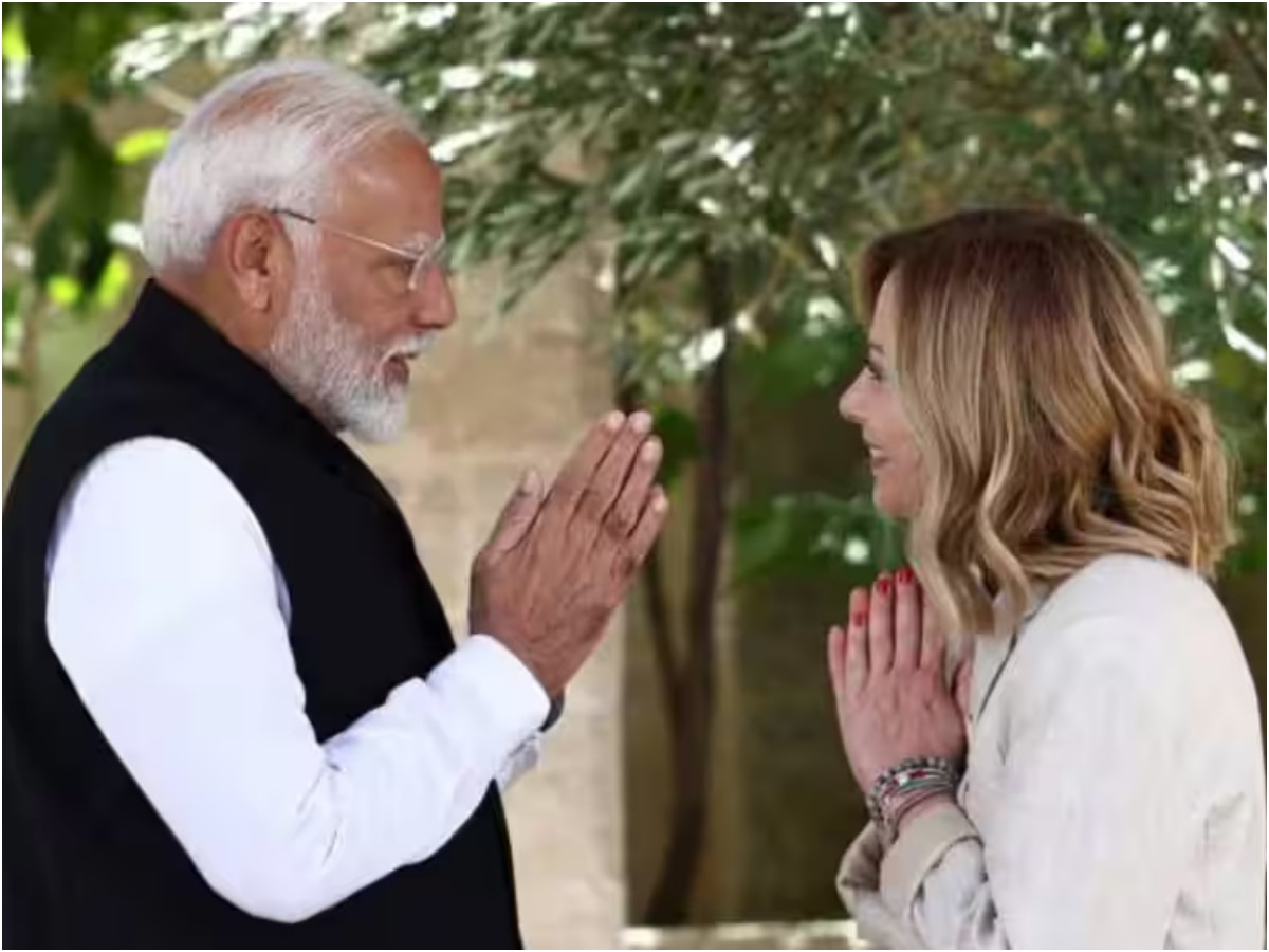 Cultural Connect: Italian PM Meloni Greets PM Modi with Namaste at G7 ...