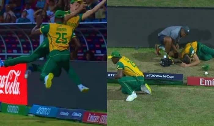 Marco Jansen-Kagiso Rabadas NASTY Collision During SA vs WI T20I Game ...