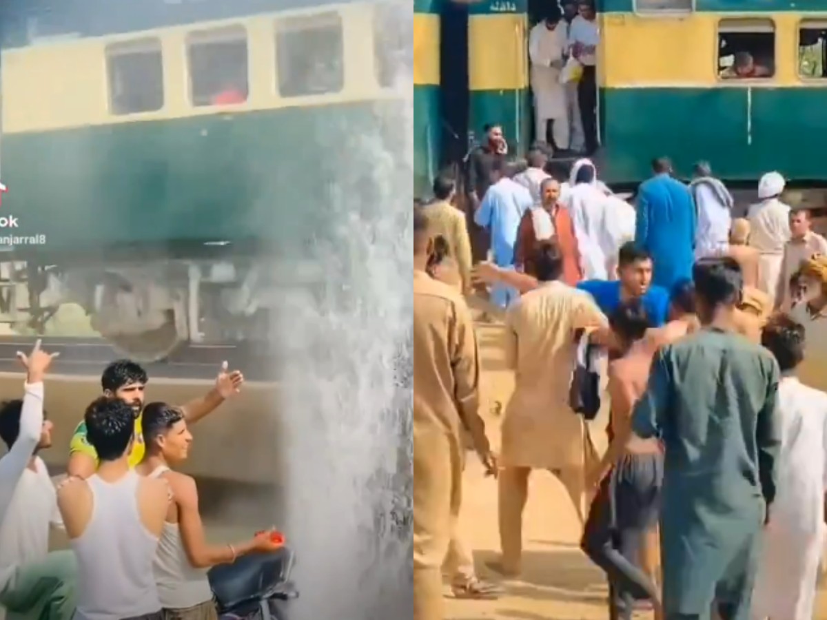 Train Ka Video: चलती ट्रेन पर पानी उड़ा रहे थे लड़के, फिर यात्रियों ने ...