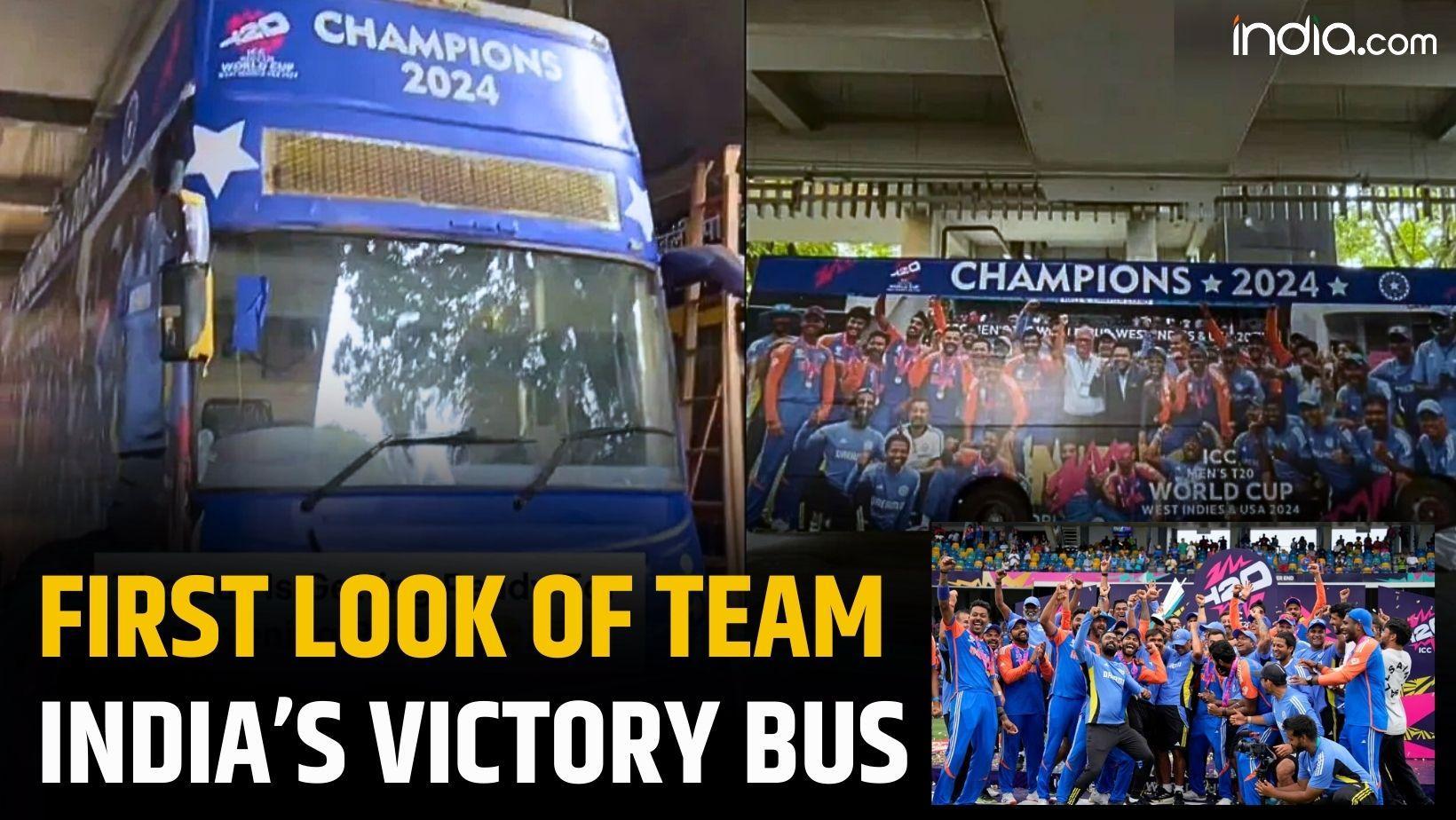 Team India Victory Parade: Team India’s first look bus arrives at ...