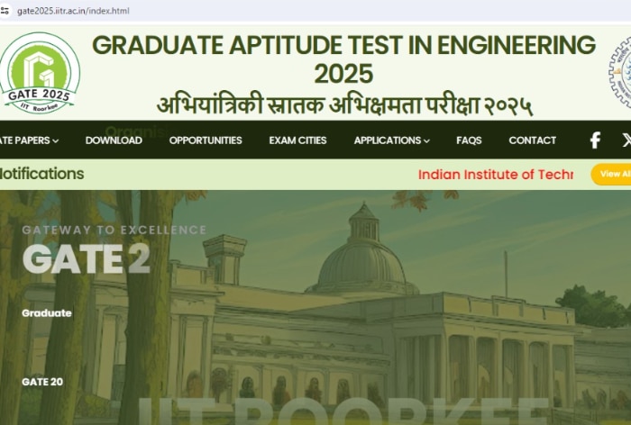 GATE Exam 2025: IIT Roorkee Releases Test Paper, Syllabus; Registration ...