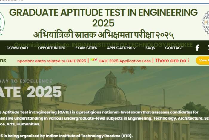 GATE 2025 Registration to Begin on Aug 24; Check Exam Dates, Fee, Year ...