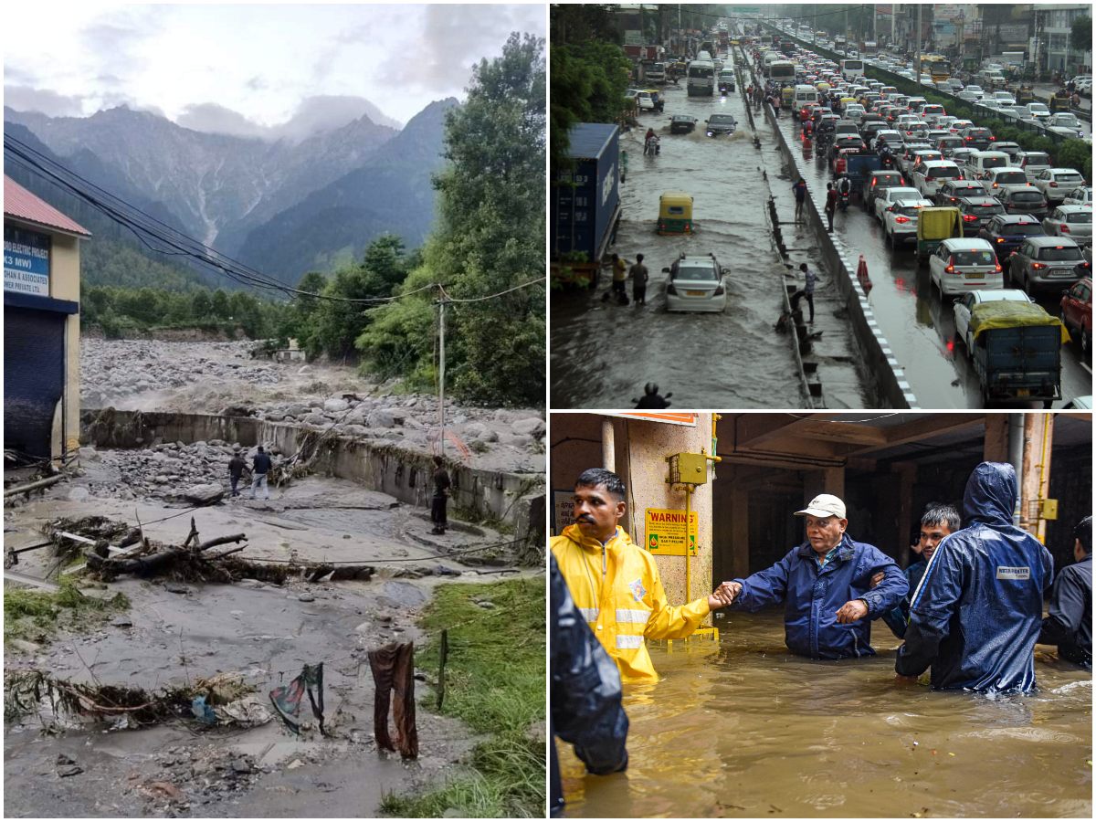 दिल्ली से मुंबई तक बारिश बनी आफत... गुरुग्राम में कई सड़कें डूबी, मनाली ...