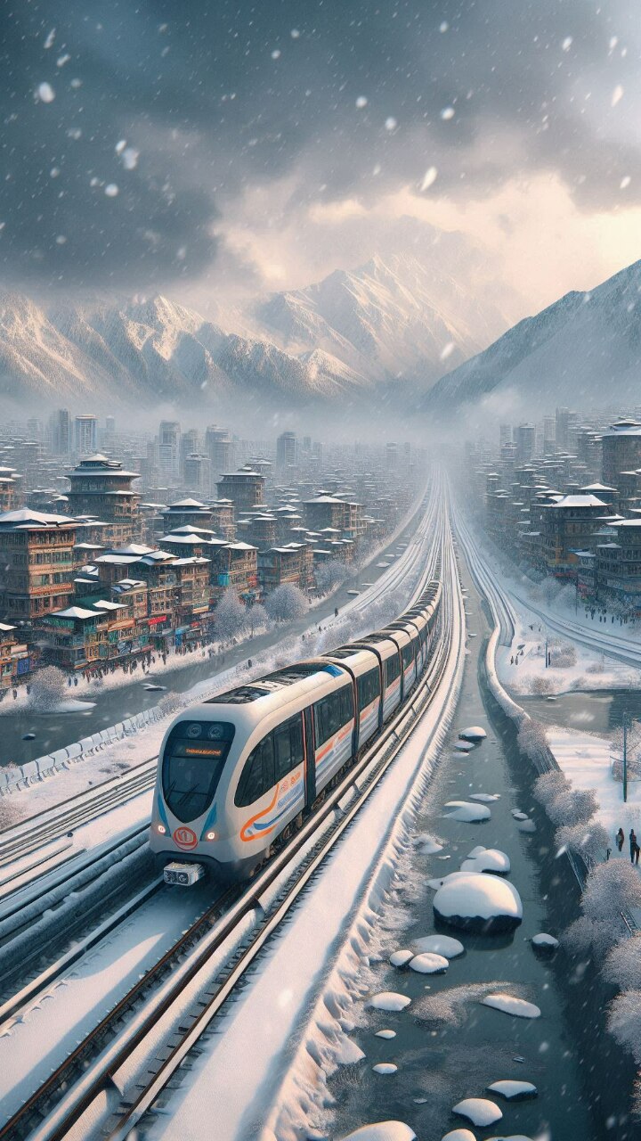 AI Imagines Srinagar Metro Running Amid Heavy Snow; See Photos