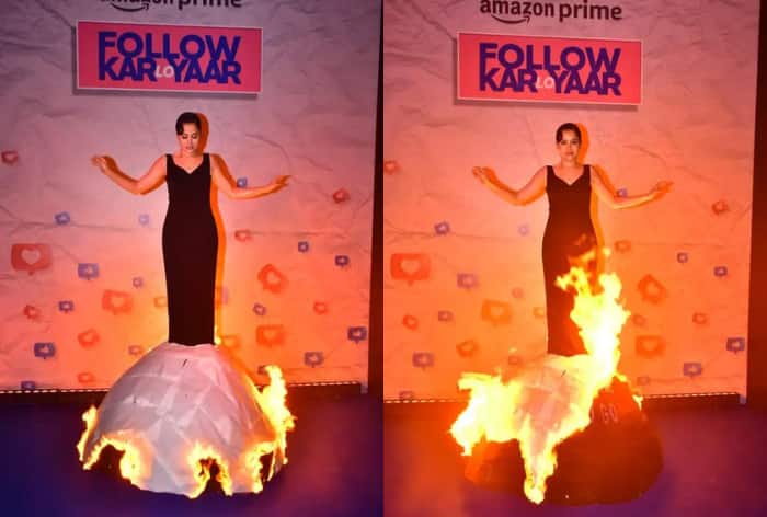 Urfi Javed Burns Her Eyebrows and Lashes While Setting Dress on Fire ...