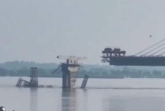 WATCH: Portion Of Under-Construction Aguwani-Sultanganj Bridge Over Ganga River Collapses In Bihar