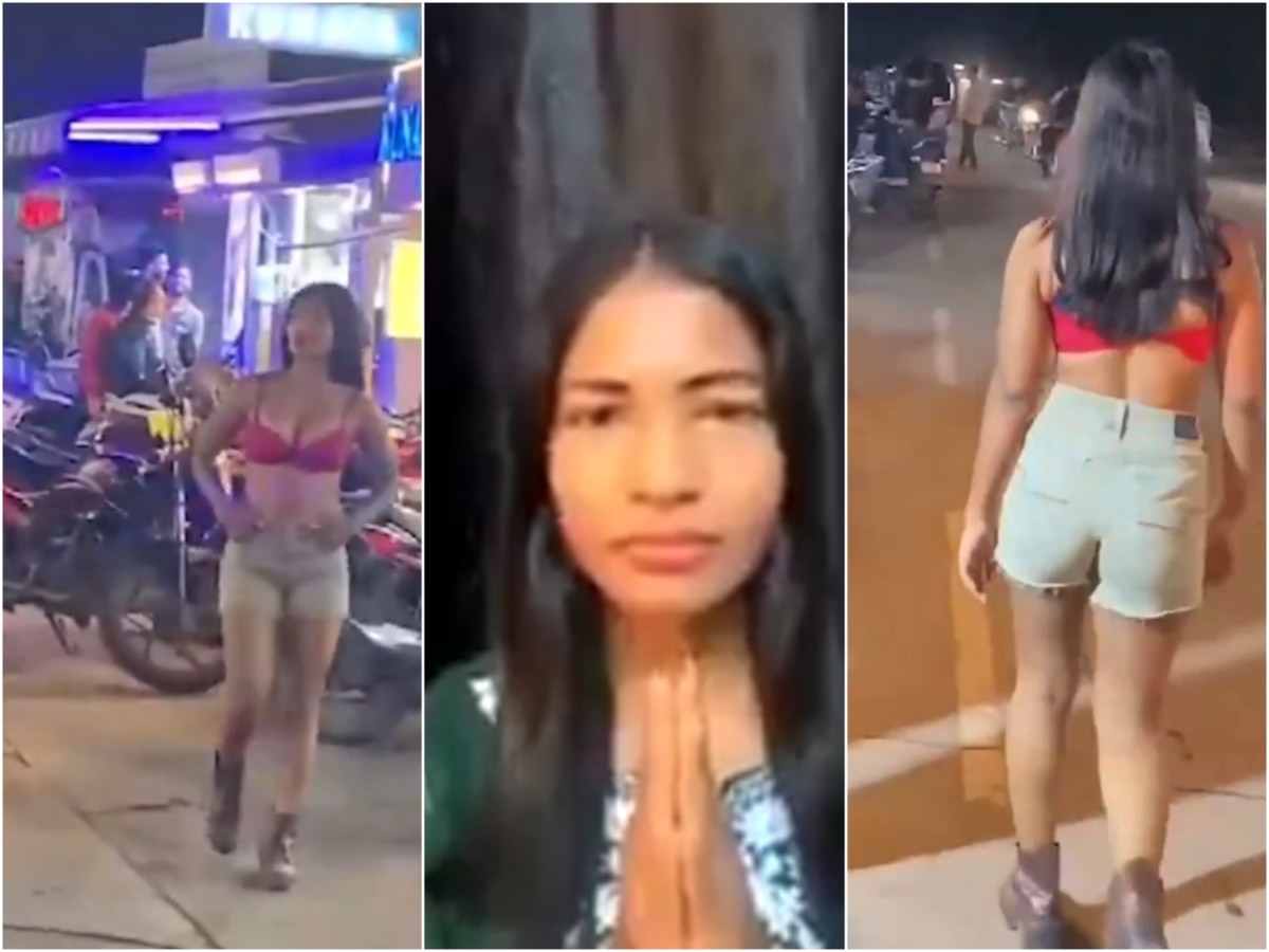 Viral video shows Indore Girl flaunting bra and skimpy shorts on busy road, threatens suicide ...