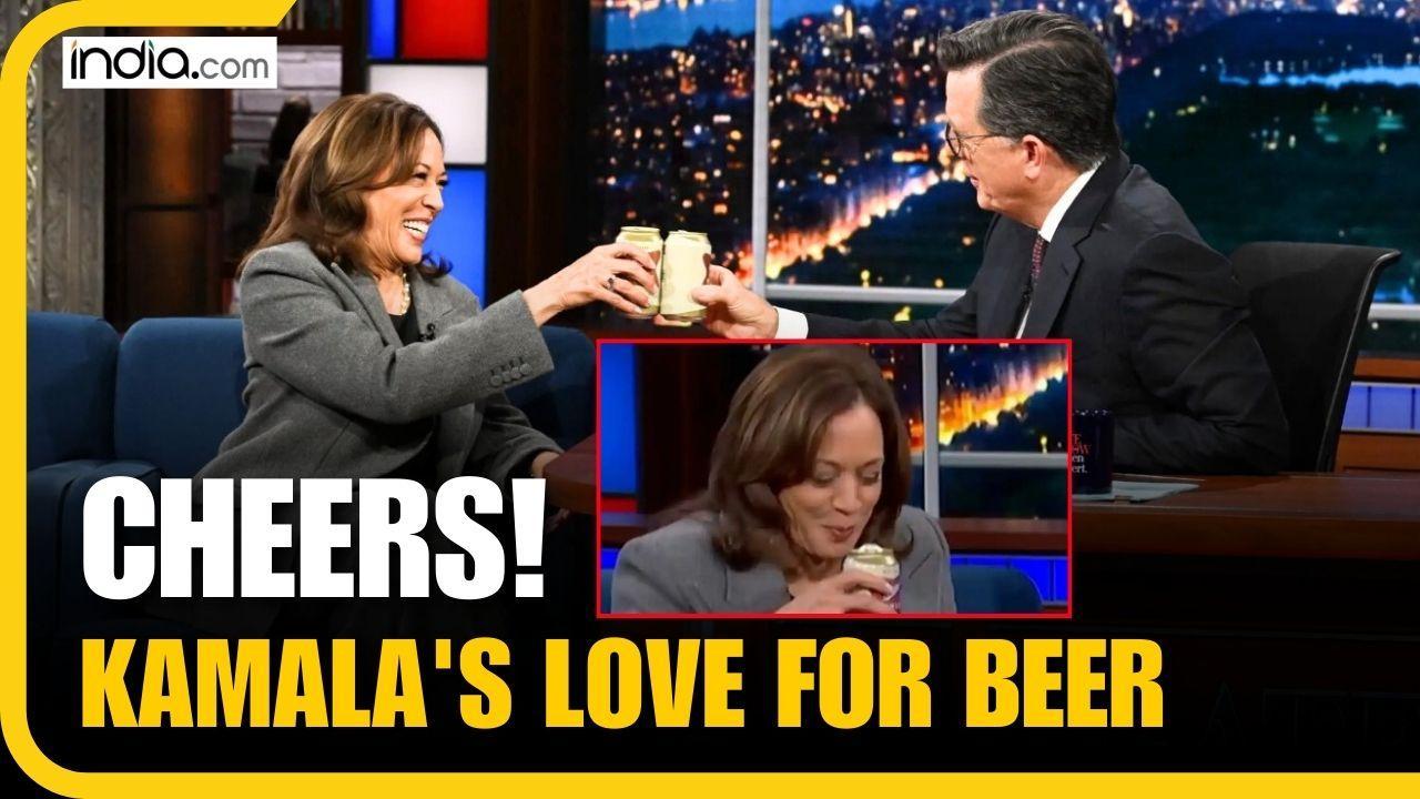 ‘Cheers’: Kamala Harris Surprises Everyone by Drinking Beer During a ...
