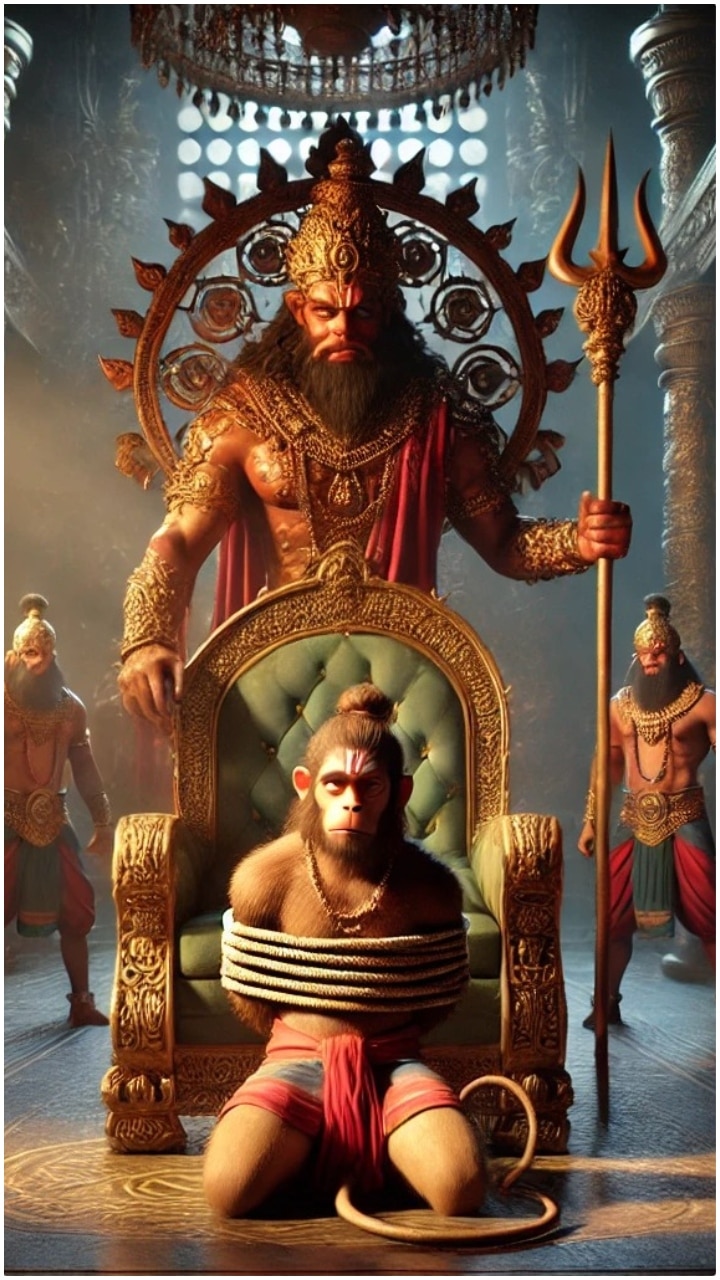 रावण के दरवार में बंदी बनाकर लाये गए हनुमान तो कैसा था नजारा? हैरान कर ...